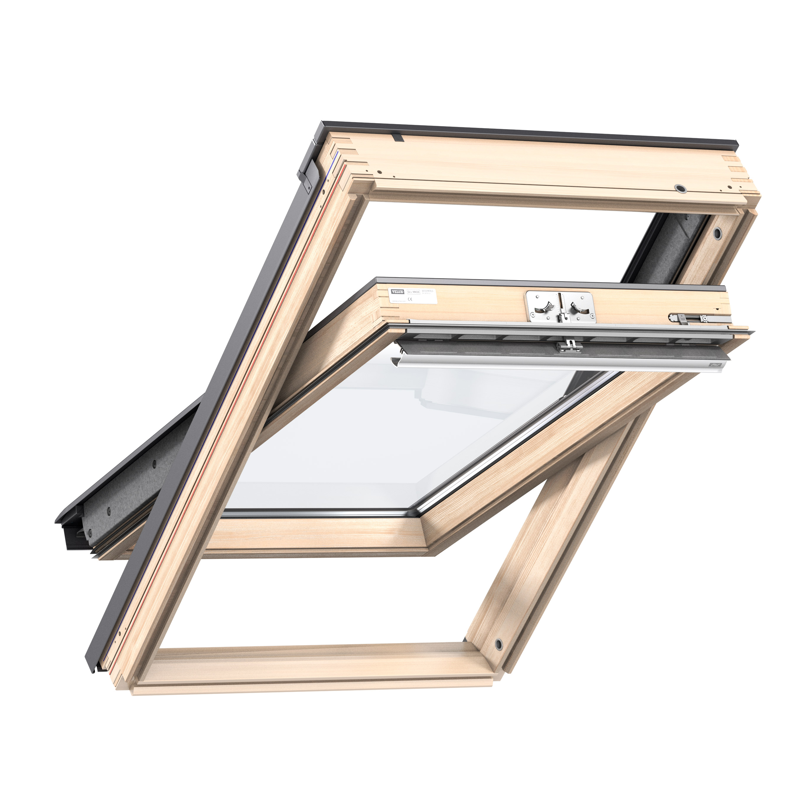 VELUX Schwingfenster GLL FK04 1061 Holz, Griff oben, 3-fach-Verglasung ...